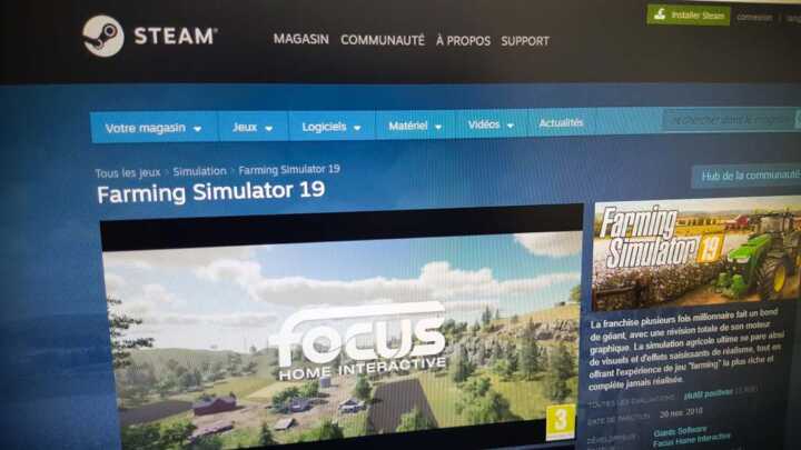 Farming Simulator 19 en tête sur Steam