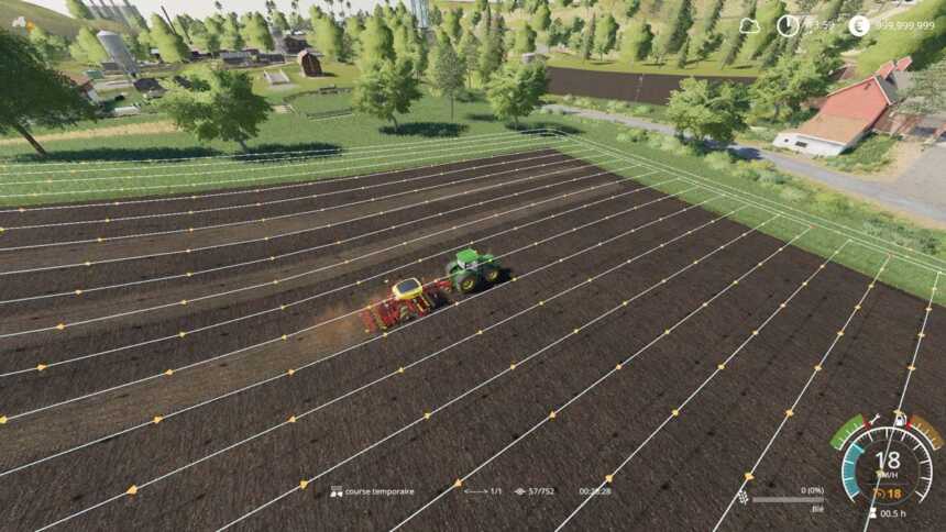 New interface for CoursePlay 6 on Farming Simulator 19