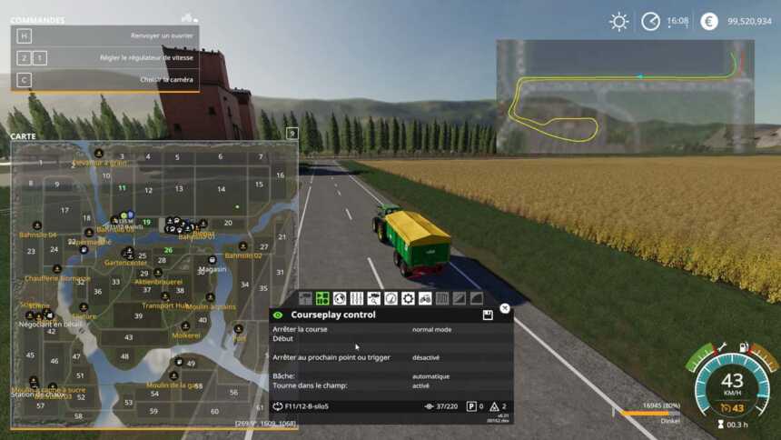 Dondiego, a CoursePlay optimized FS 19 map