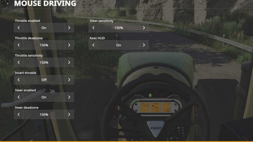 Mouse Driving: mouse vehicle control in Farming Simulator 19