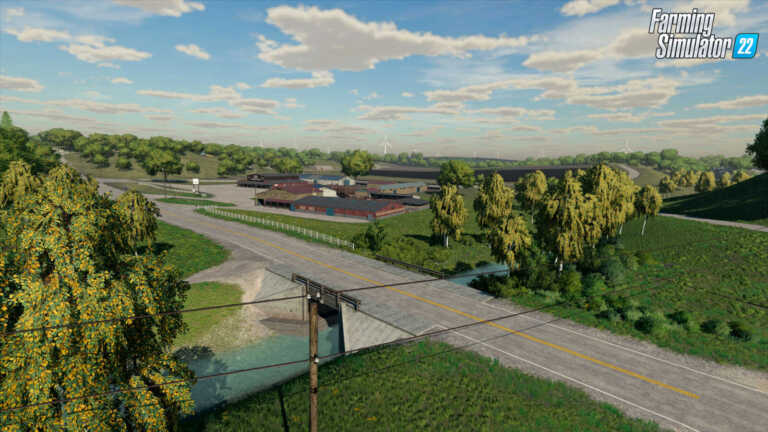 Trois nouvelles images d'Emlcreek, la map US de Farming Simulator 22