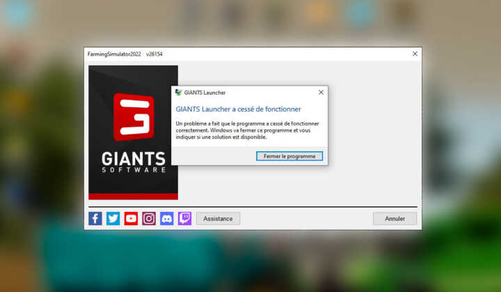 "Farming Simulator 22 ne se lance pas"