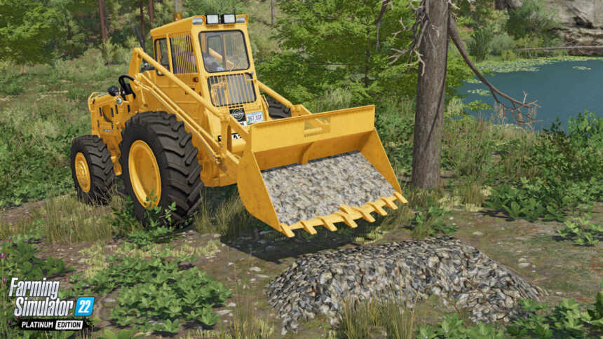 On cassera des rochers sur le DLC Platinum Farming Simulator 22