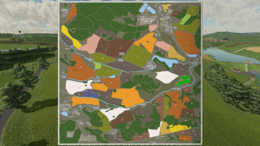 Du houblon en culture sur Farming Simulator 22 avec la map X4 Vidhostice