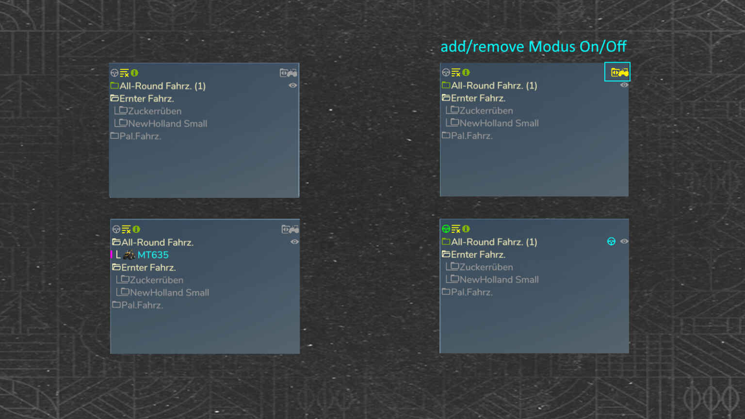 Interactive Control - Mod pour Farming Simulator 25